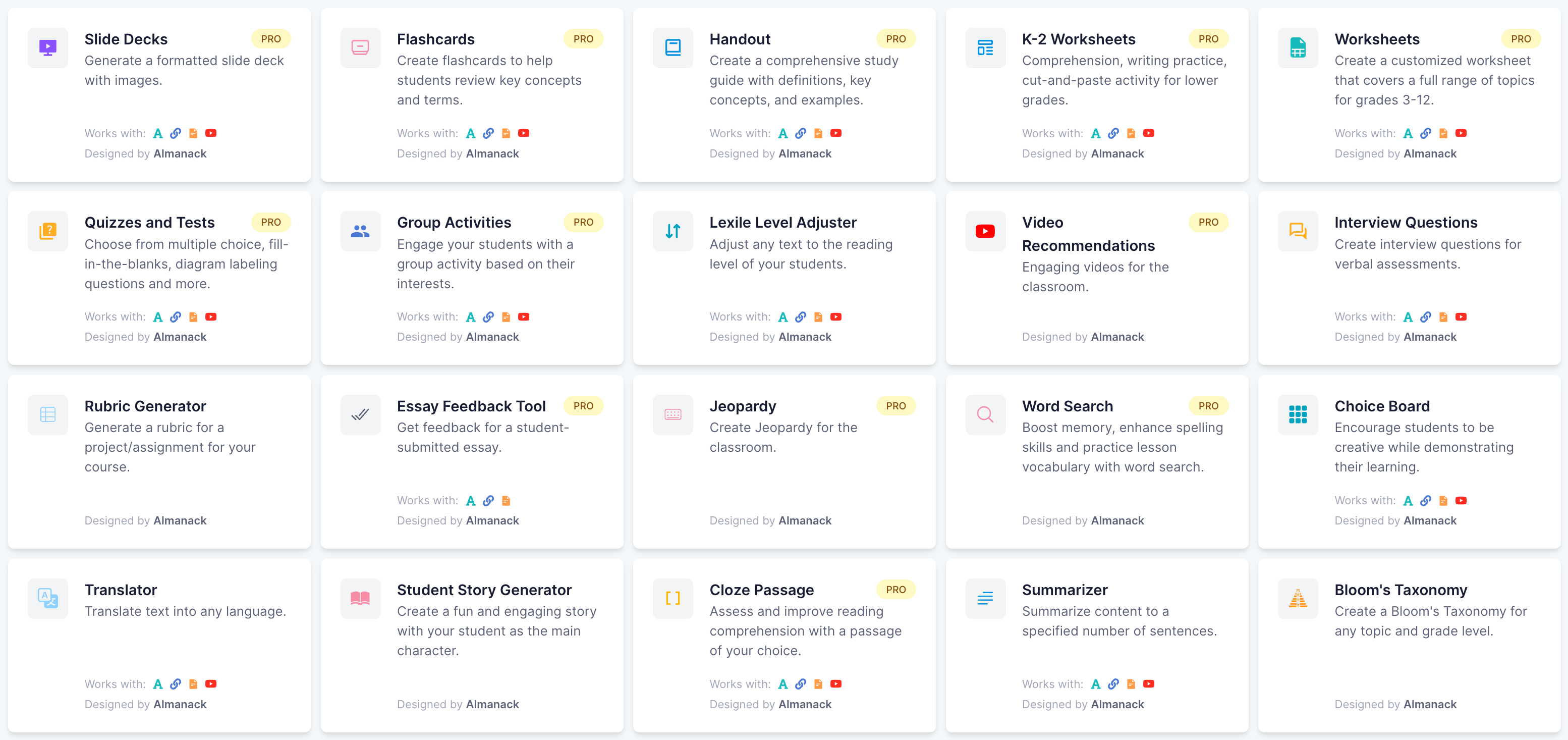 AI-powered lesson plans and classroom resources | Almanack